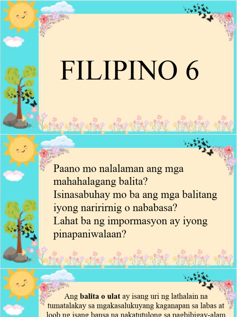 Filipino 6 Q3 W1 | PDF