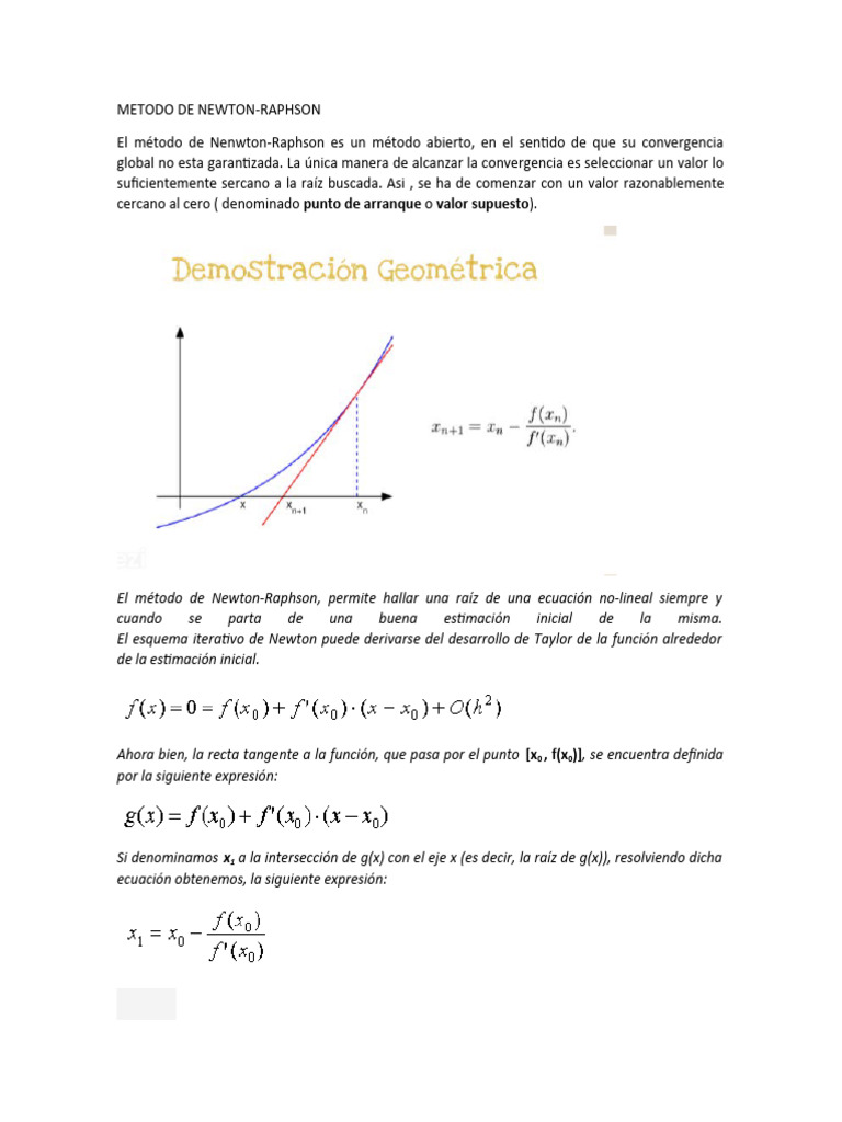 Metodo de Newton | PDF | Álgebra | Análisis numérico