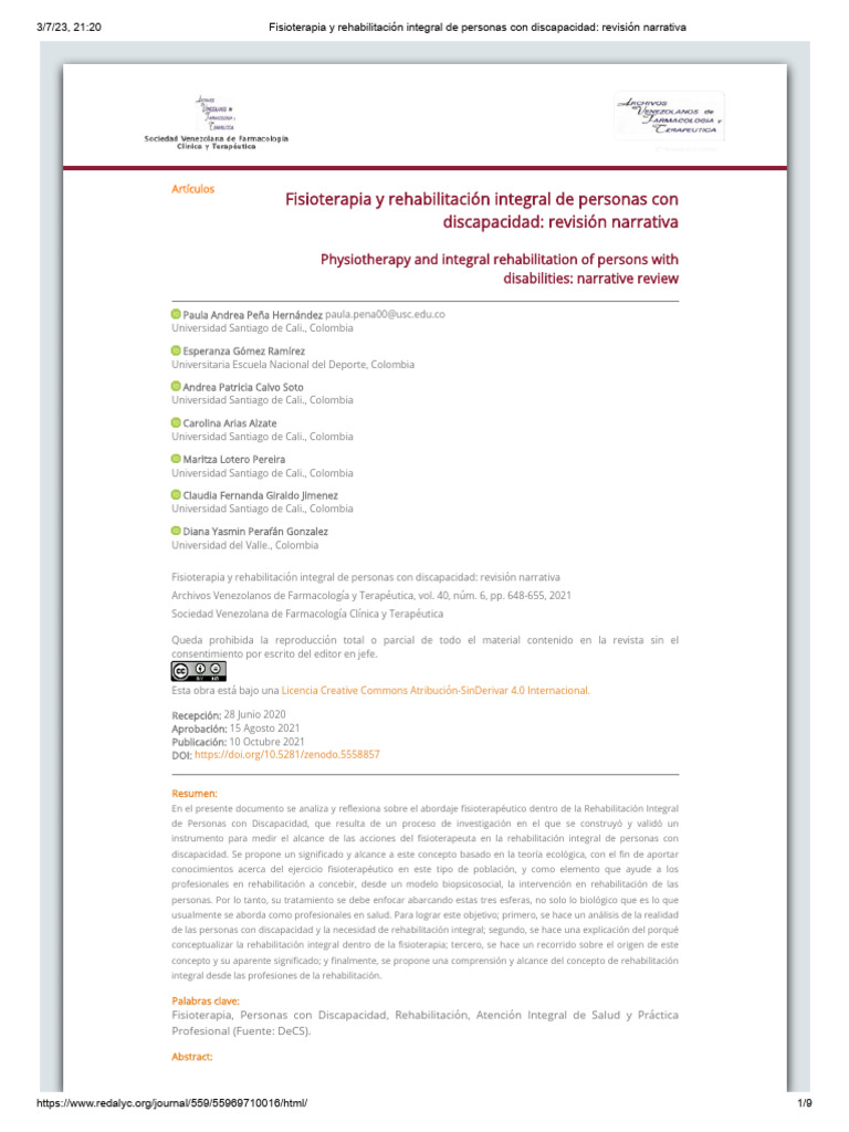 P2 - S5 - Hernandez P | PDF | Invalidez | Terapia física