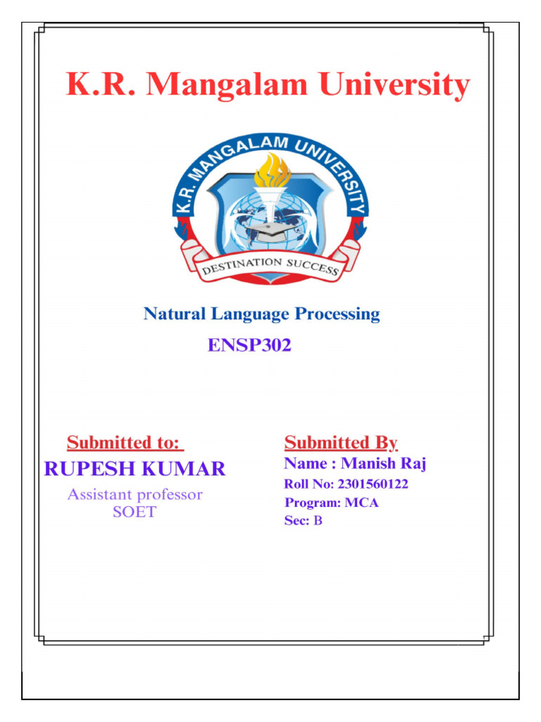 NPL Assignment 1 | Download Free PDF | Computing | Cognitive Science