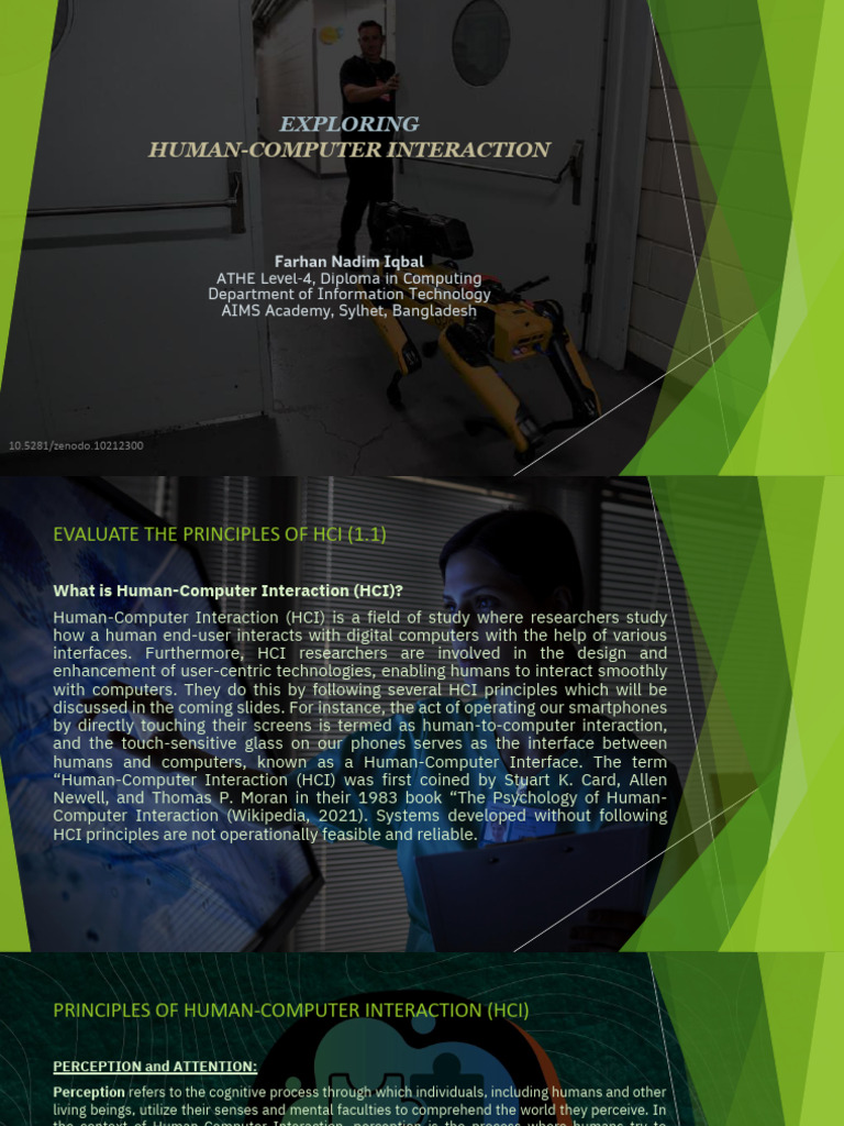 Exploring Human Computer Interaction HCI | PDF | Human–Computer Interaction | Graphical User ...