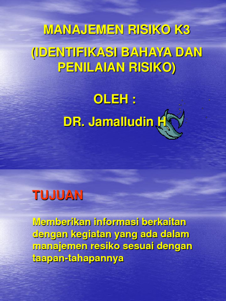 IBPR (Identifikasi Bahaya Dan Penilaian Resiko) | PDF