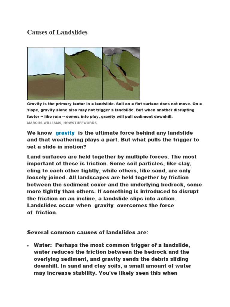 Causes of Landslides | PDF | Landslide | Tsunami