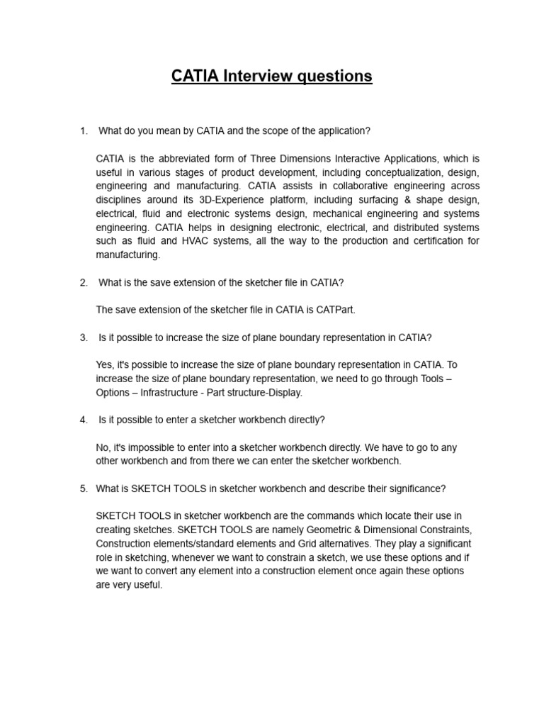 CATIA advanced Interview questions | PDF | Ellipse | Coordinate System CATIA advanced Interview questions | PDF | Ellipse | Coordinate System