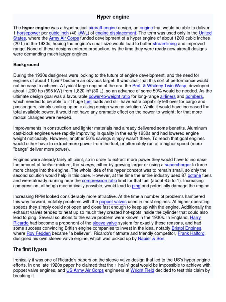 Hyper Engine | PDF | Engines | Internal Combustion Engine