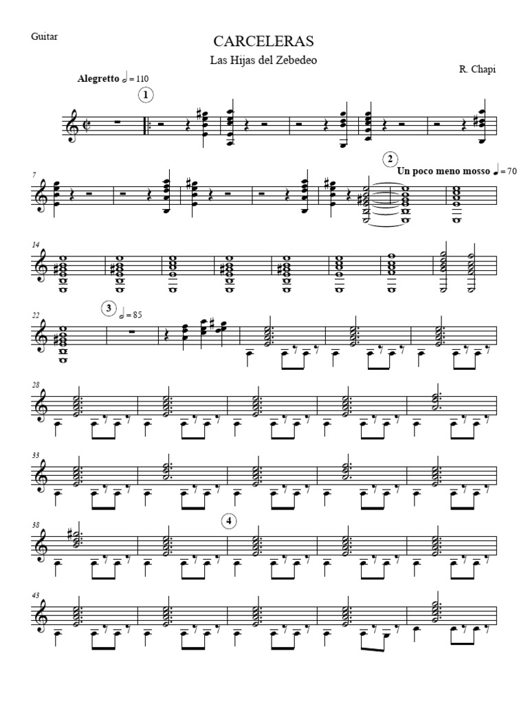 Carceleras - Guitar | PDF
