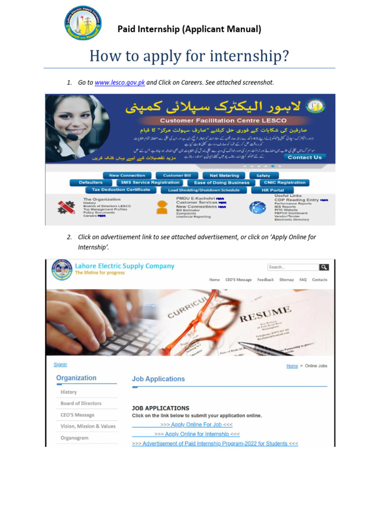 How to apply for internship (1) | PDF