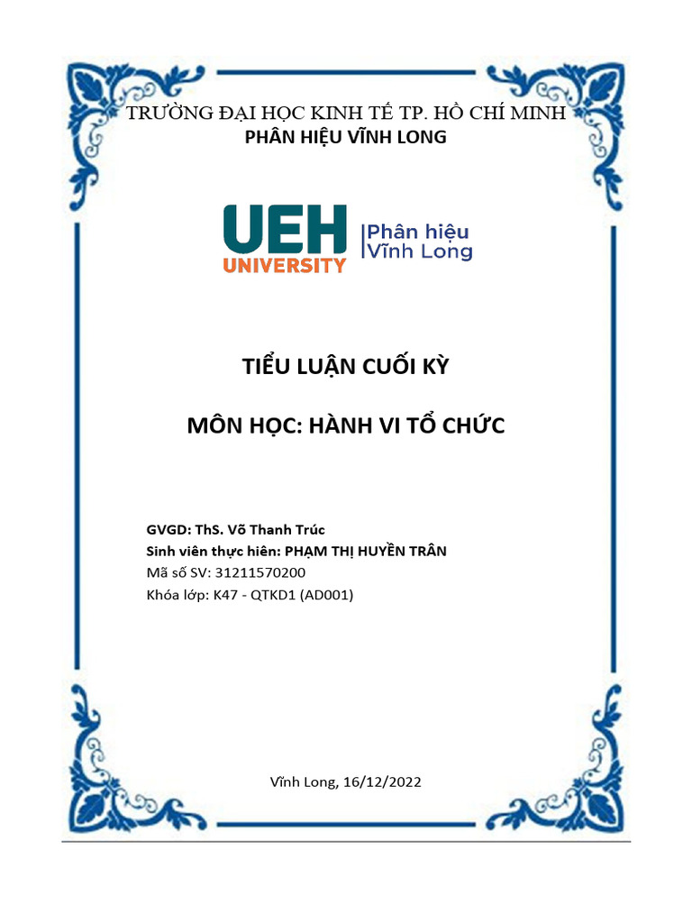 Tieu Luan HVTC | PDF