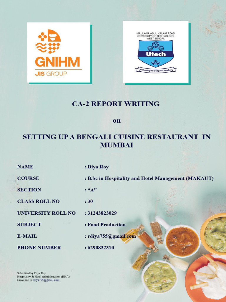 Diya CA2 Project Report01BFrontPage | PDF