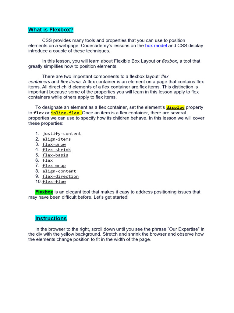 Flex Box | PDF | Web Development