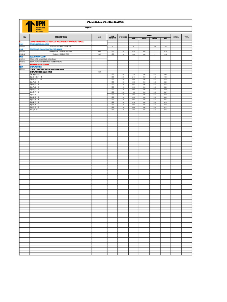 Plla de Metrados GRUPO 3 | PDF