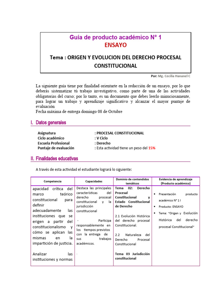 Guia Pa1 | PDF | Ensayos | Evaluación