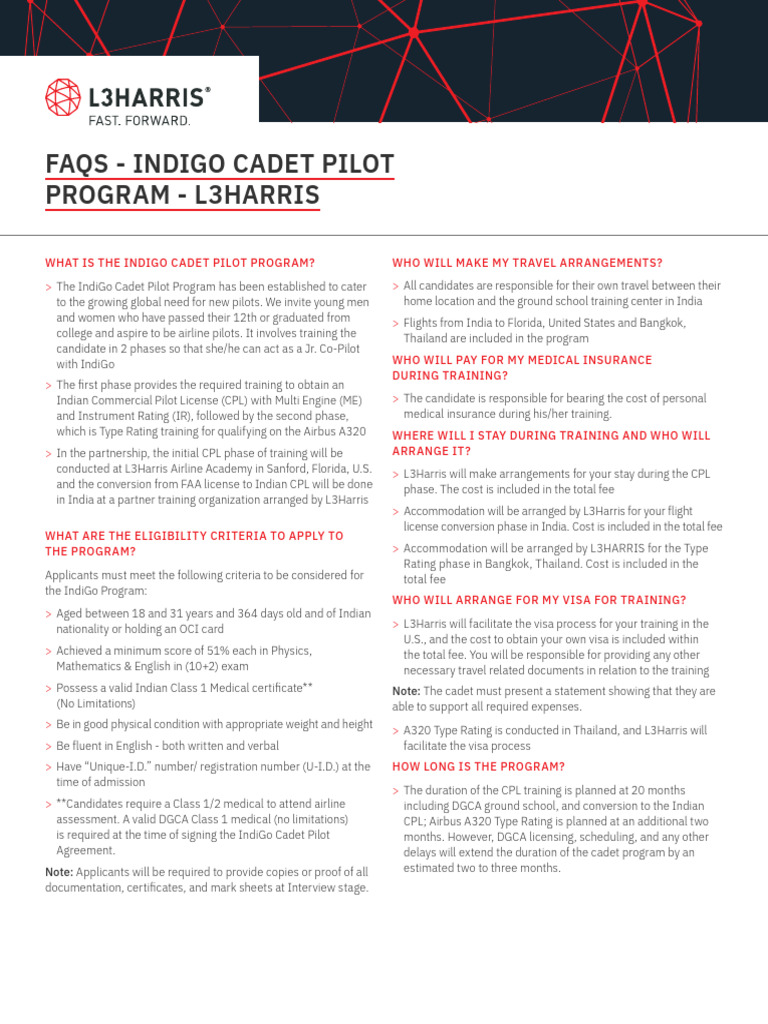 L3harris - Indigo Faqs 111123 | PDF | Travel Visa | Federal Aviation Administration