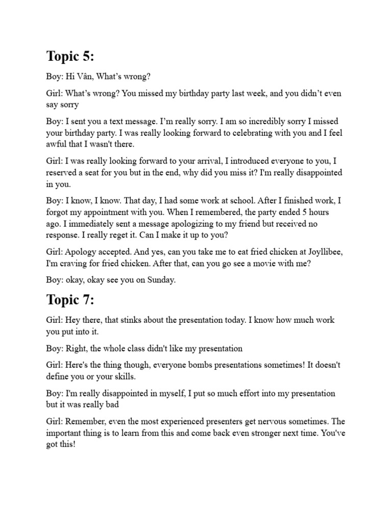 GEP 3 Topic Speaking | PDF