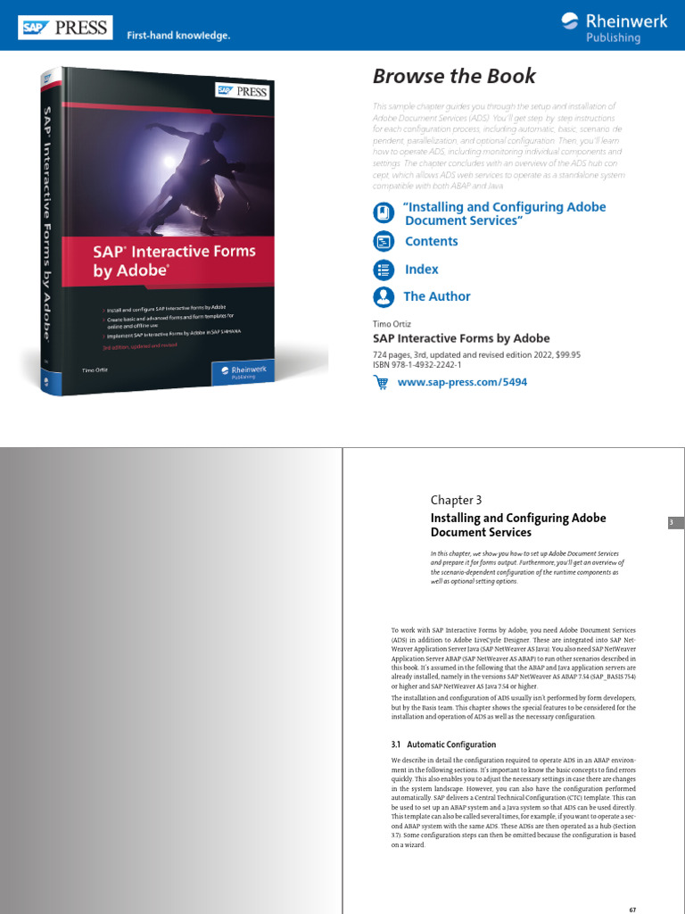 Reading Sample Sap Press Sap Interactive Forms by Adobe | PDF | World ...