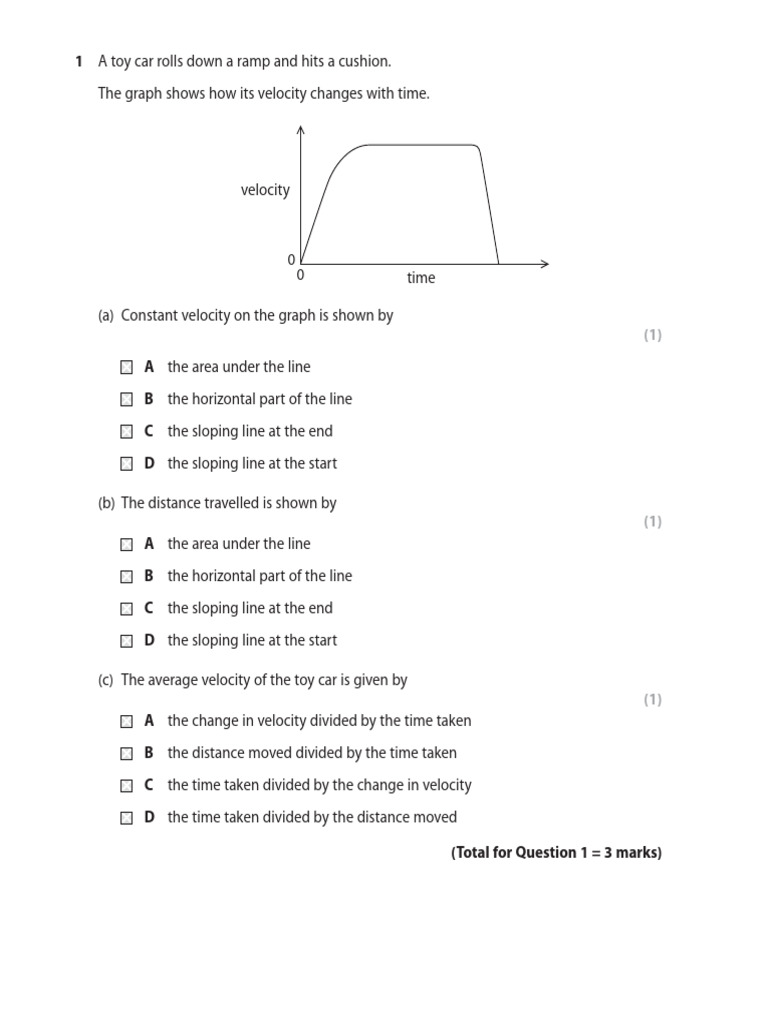 Toy Car Velocity Analysis | PDF | Velocity | Mechanics