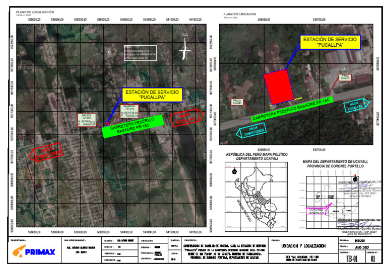 01 - Ubicacion y Localizacion E.s.pucallpa A3-Ub-01 A3 | PDF | Tecnología geográfica