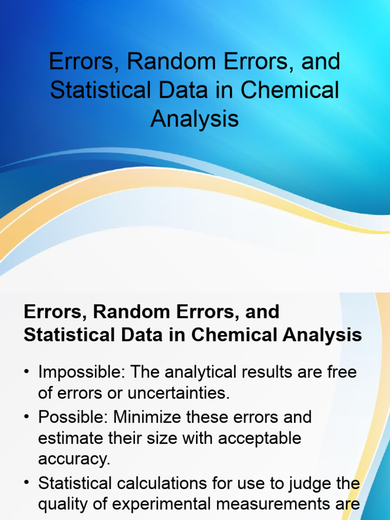 2-Data Handling in Analytical Measurement | PDF | Observational Error | Errors And Residuals