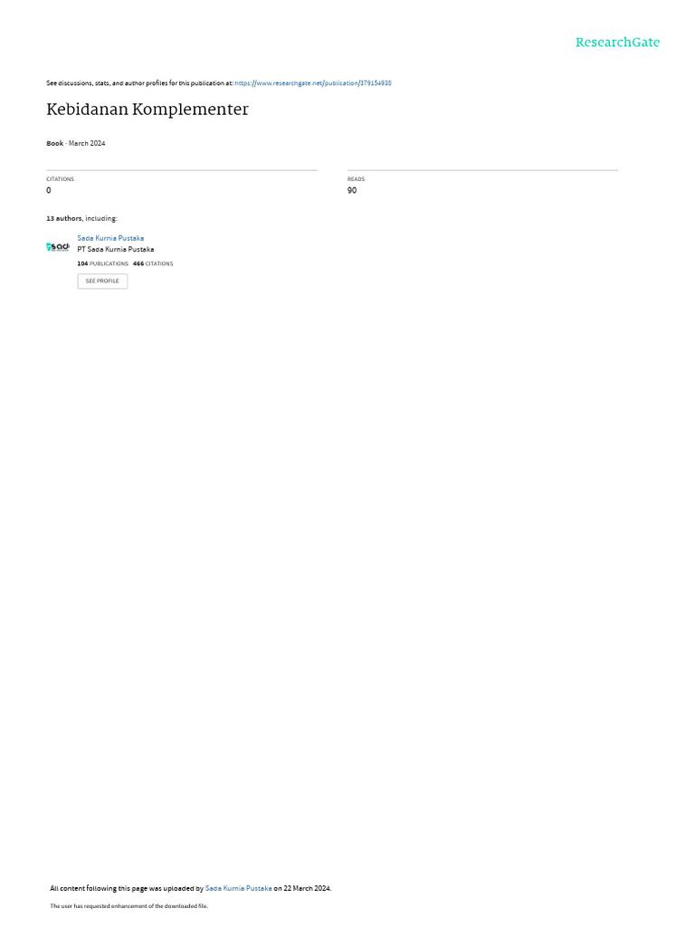 Kebidanan Komplementer | PDF
