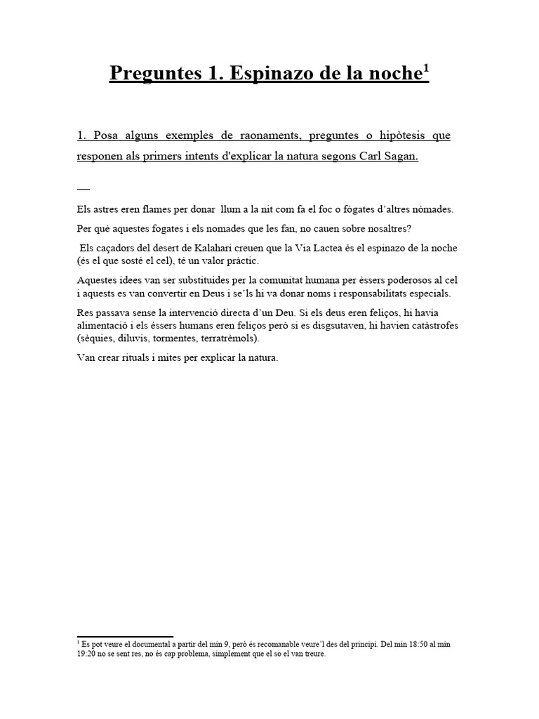Preguntes 1. Espinazo de La Noche | PDF Preguntes 1. Espinazo de La Noche | PDF
