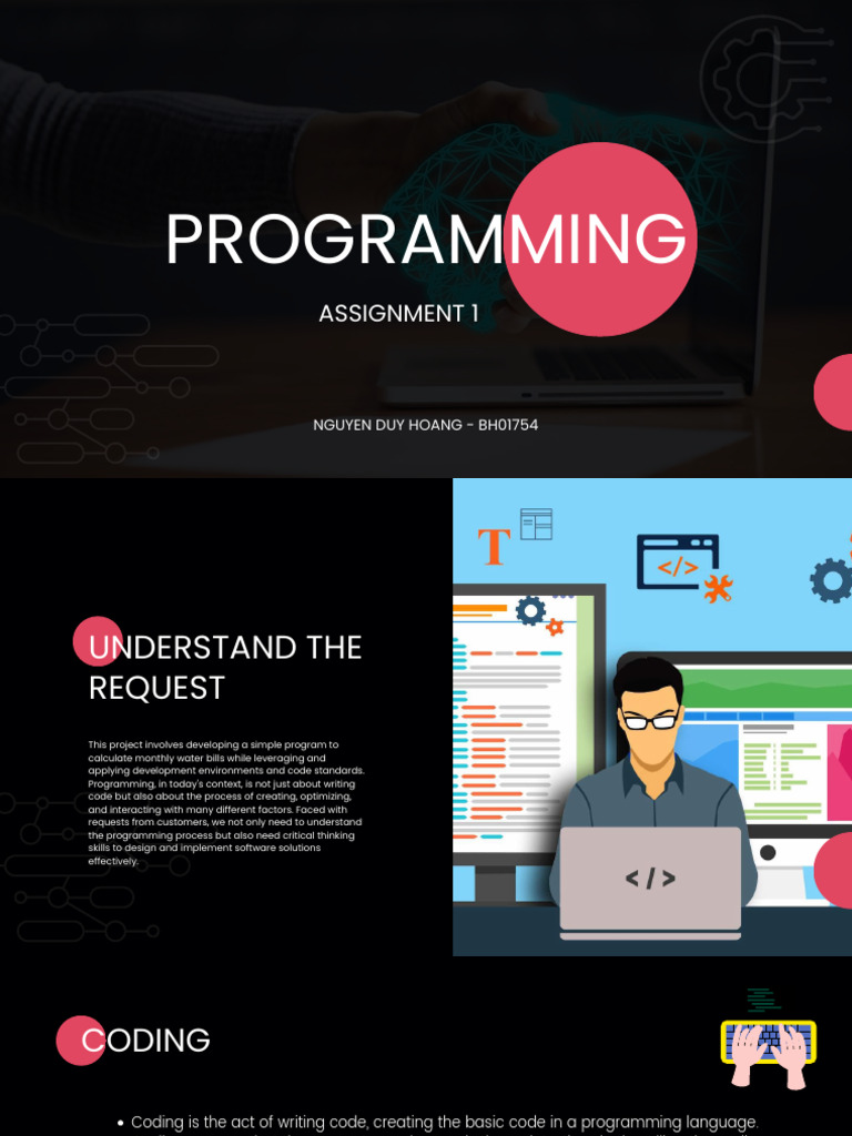 Slide Asm1 1ST Programming Hoangnd BH01754 | PDF | Computer Programming | Programming