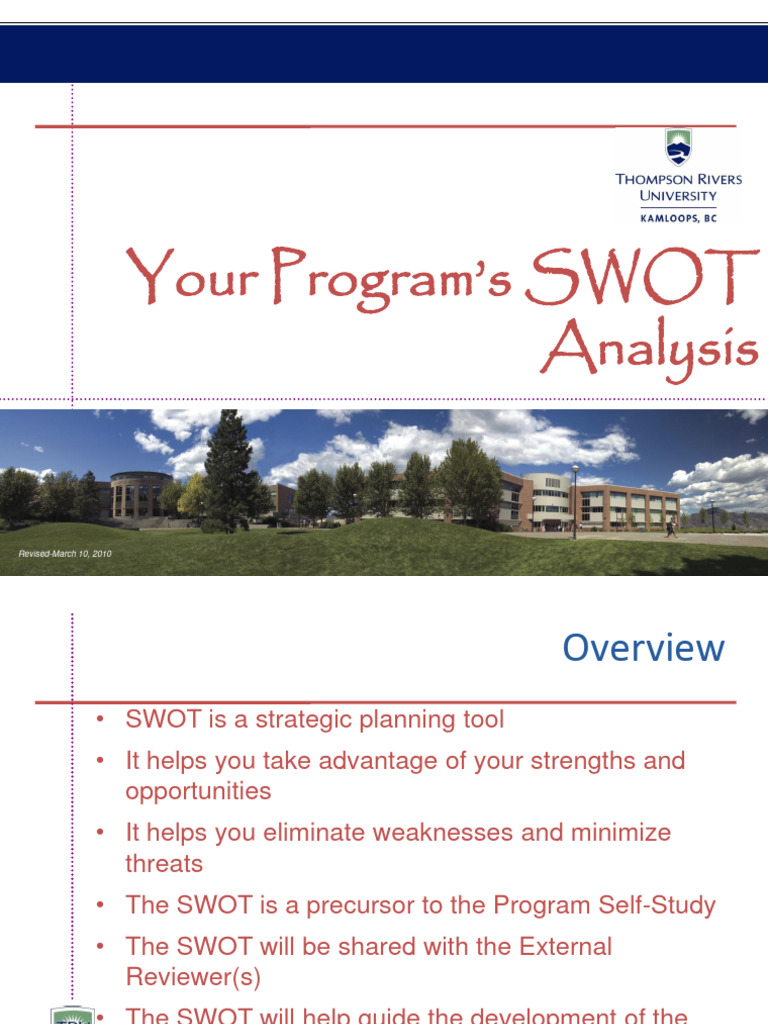 Intro SWOT Analysis18939 | PDF | Swot Analysis | Cognition