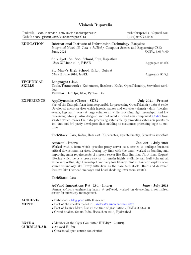 Sample resume | PDF | Information Technology Management | Computer Engineering