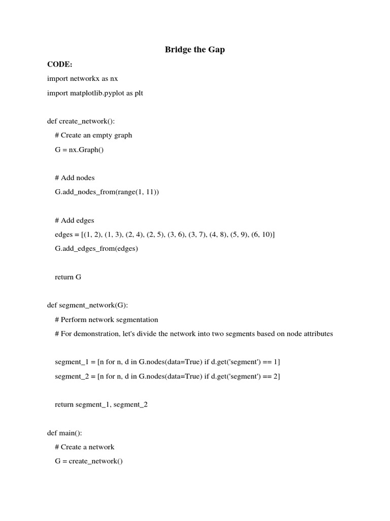 Bridge the Gap (1) | PDF