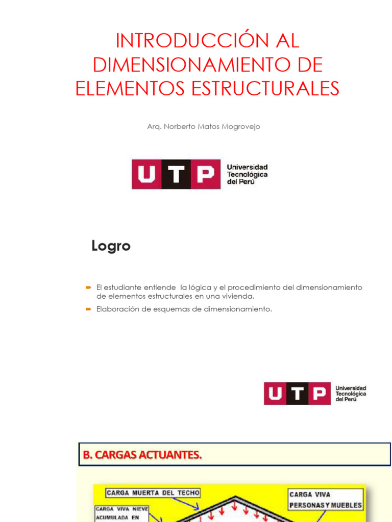 Sesión Intro Dimensionamiento | PDF | Ingeniería de Edificación | Materiales de construcción