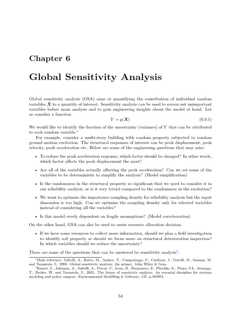 3sensitivity Lecture Note Pdf Sensitivity Analysis Variance