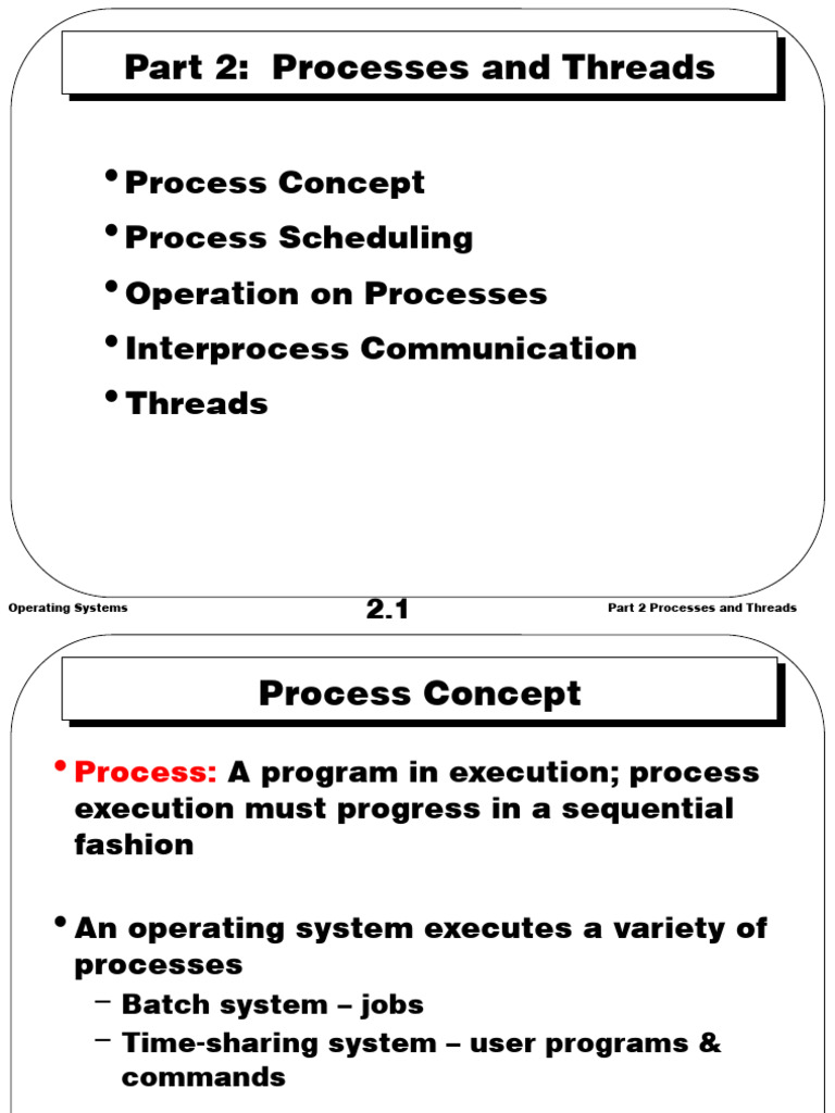 Part2 (Process and Threads) | PDF | Process (Computing) | Thread (Computing)