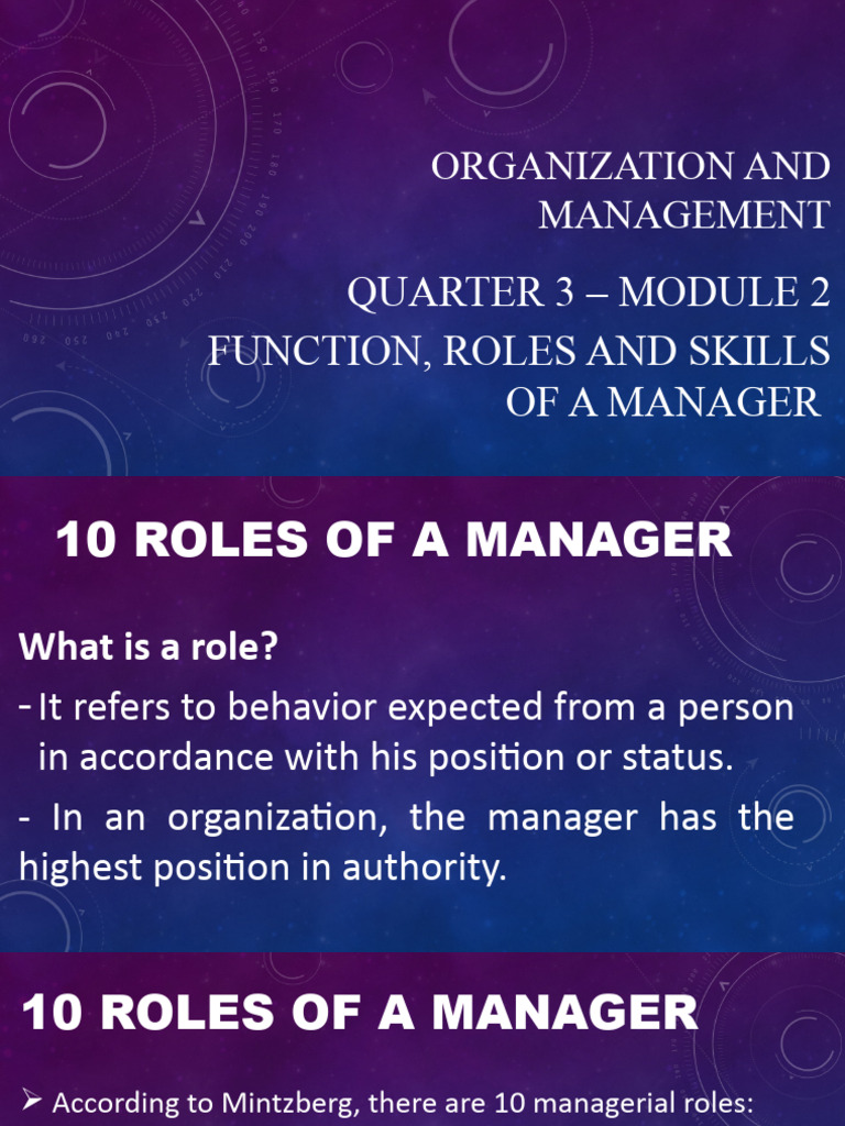 Module 2 - Lesson 2 10 Roles of A Manager | PDF | Entrepreneurship ... Module 2 - Lesson 2 10 Roles of A Manager | PDF | Entrepreneurship ...