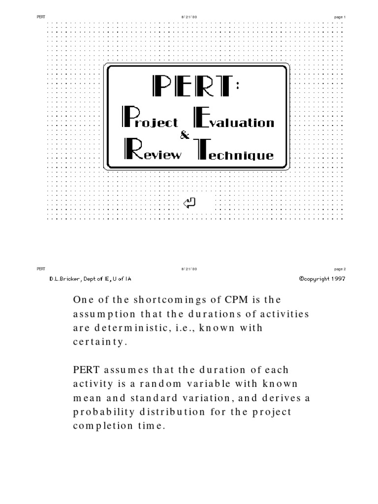 PERT | PDF | Technology & Engineering | Computers