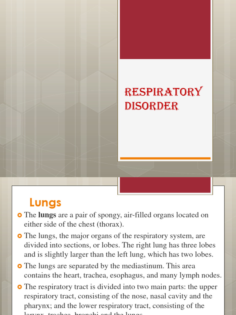 Respiratory Disorder | PDF | Respiratory Tract | Lung