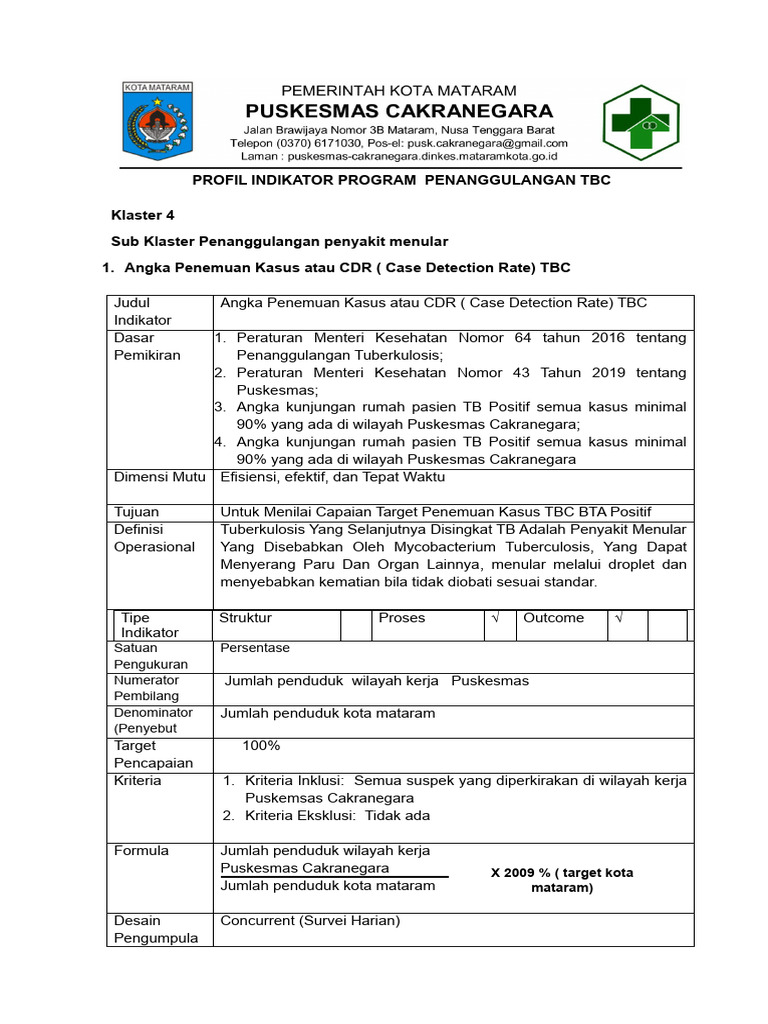 Profil Indikator TBC 2024 | PDF