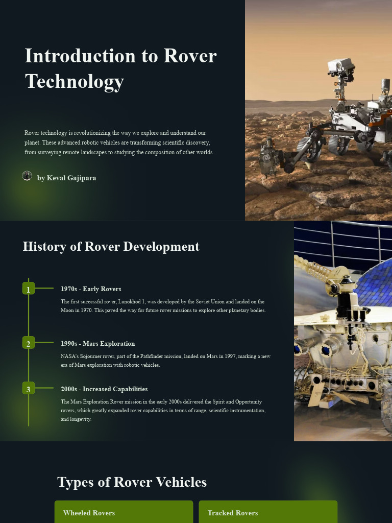 Introduction To Rover Technology | PDF | Rover (Space Exploration) | Robotics