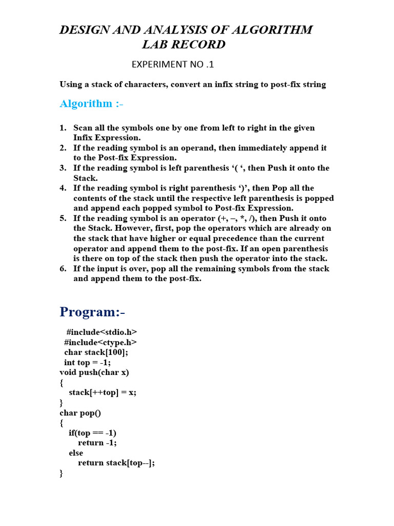 Daa Lab Exp Pdf Algorithms And Data Structures Computer Programming