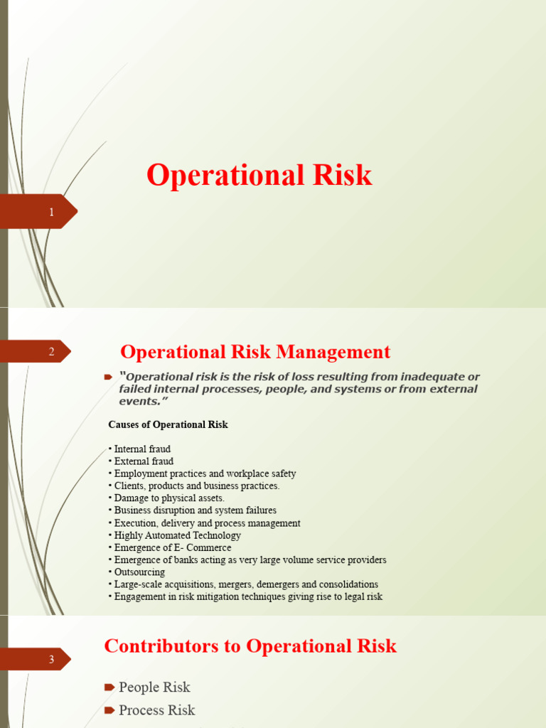 Chapter 10 - Operational Risk Management | PDF | Basel Iii | Basel Ii