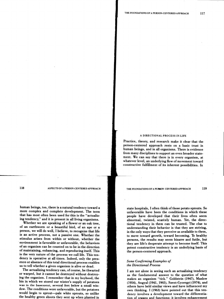 Rogers directional process | PDF | Awareness | Consciousness