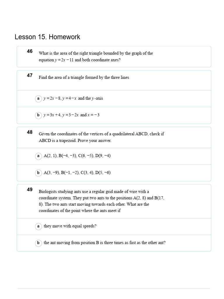 Lesson 15. Homework | PDF