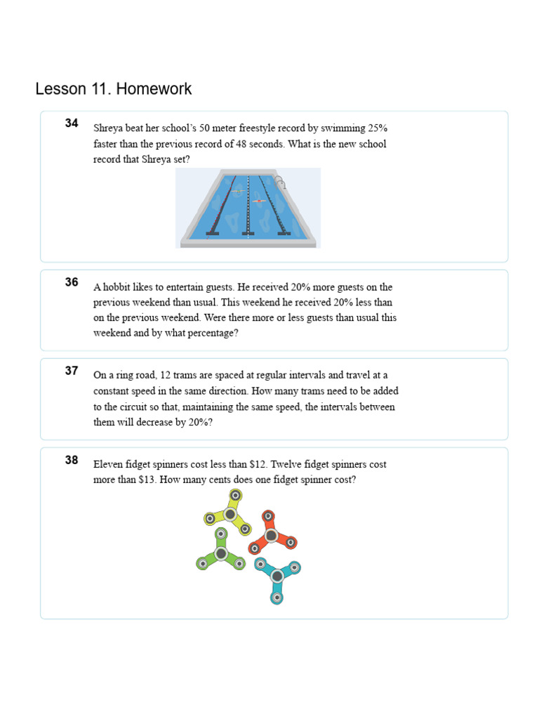 Lesson 11. Homework | PDF