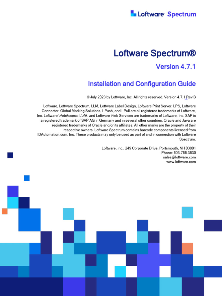 Loftware Spectrum Installation and Configuration Guide | PDF | Databases | Port (Computer ...