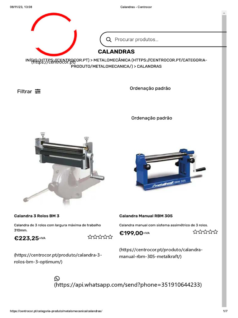 Calandras - Centrocor | PDF