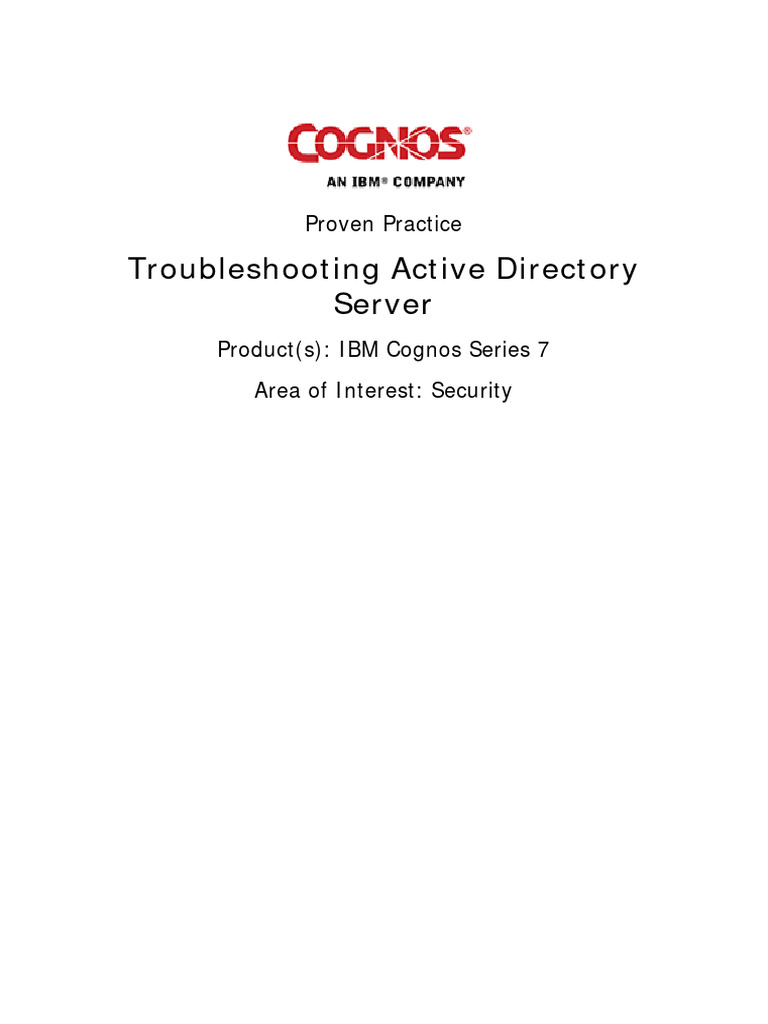Troubleshooting Active Directory | PDF | Active Directory | Windows ...