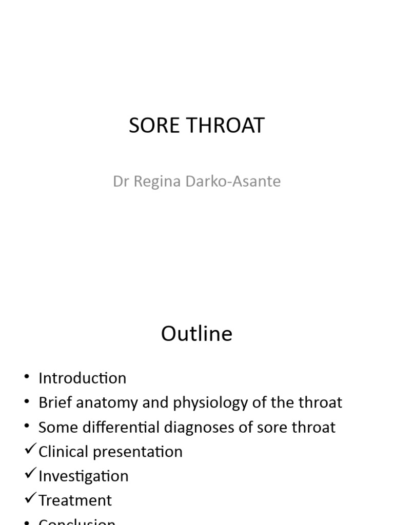 Sore Throat New | PDF | Clinical Medicine | Medical Specialties