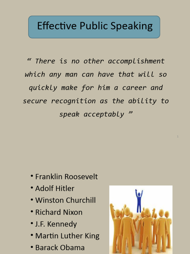 Effective Public Speaking | PDF | Public Speaking