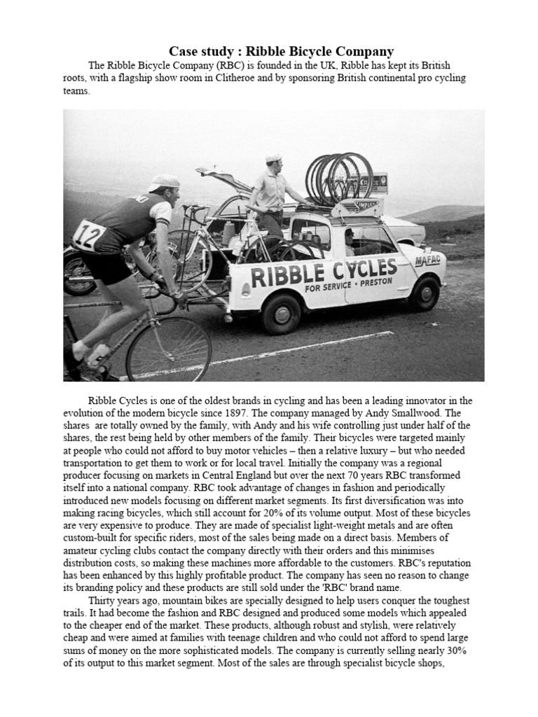 Case study BA _ Ribble Cycles | PDF | Retail | Profit (Economics)