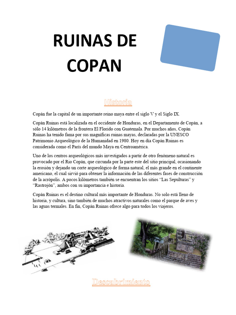Ruinas de Copan | PDF | Civilización maya | Península de Yucatán