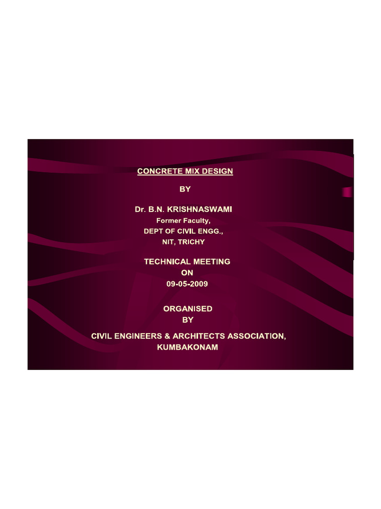 ACI & IS Method Concrete Mix Design | PDF