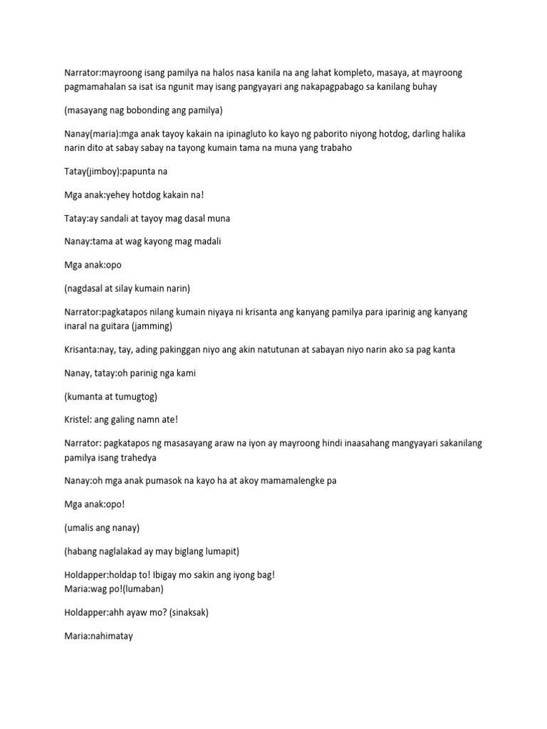 Filipino Role Play | PDF